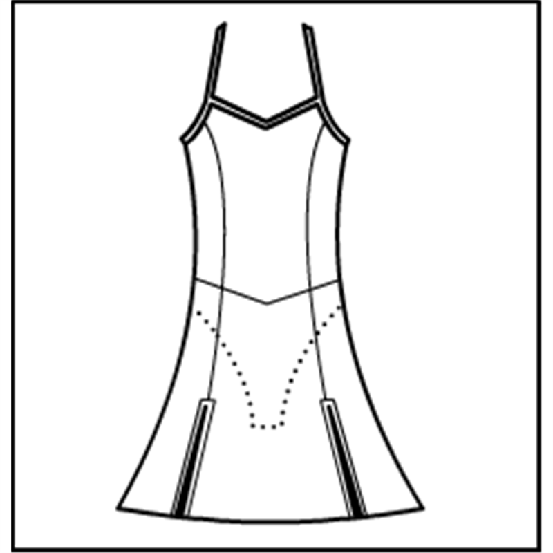 X-Back Halter Princess Split Front Dress W/ Attac by Bal Togs : 8922 ...