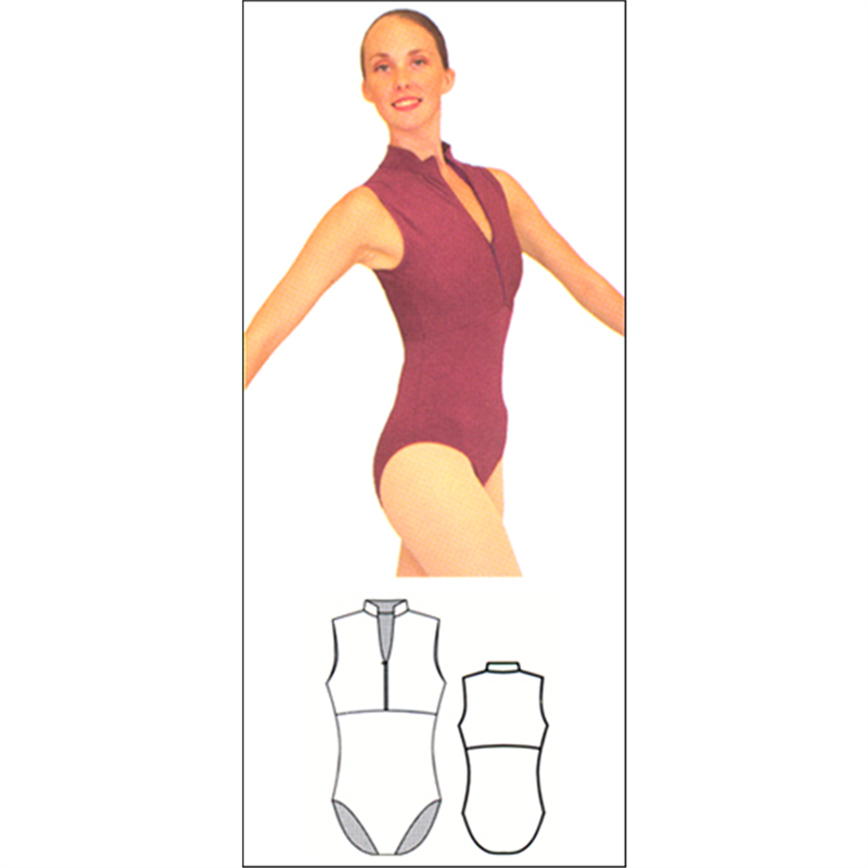 High Neck Leotard With Front Zipper by Bal Togs : SPX868, On Stage ...