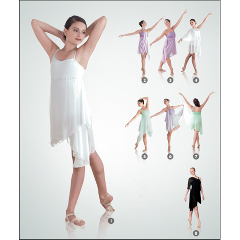 Convertible Asymmetrical Dance Dress by Body Wrappers : 7895, On Stage ...