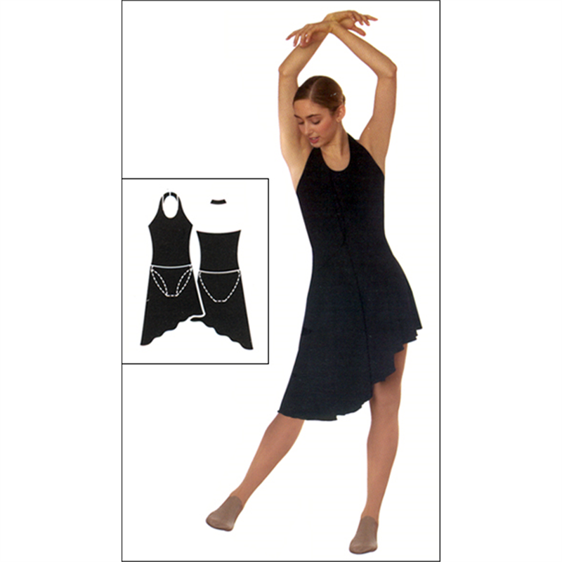 Asymmetrical Skirted One Piece Halter Dance Wrap by Body Wrappers ...