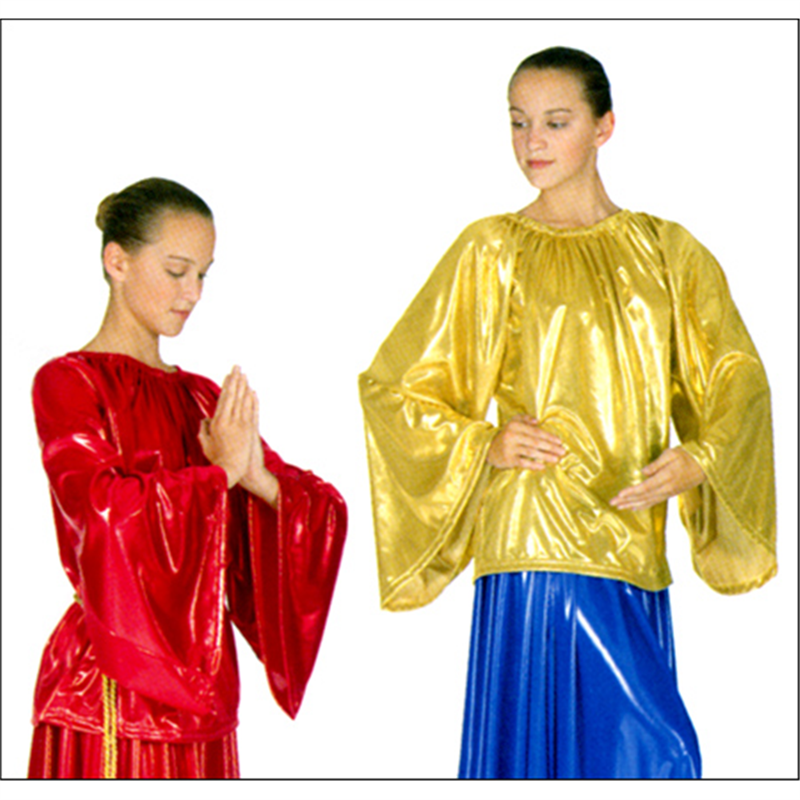 Metallic Angel Sleeve Blouse by On Stage : BT-9122, On Stage Dancewear ...