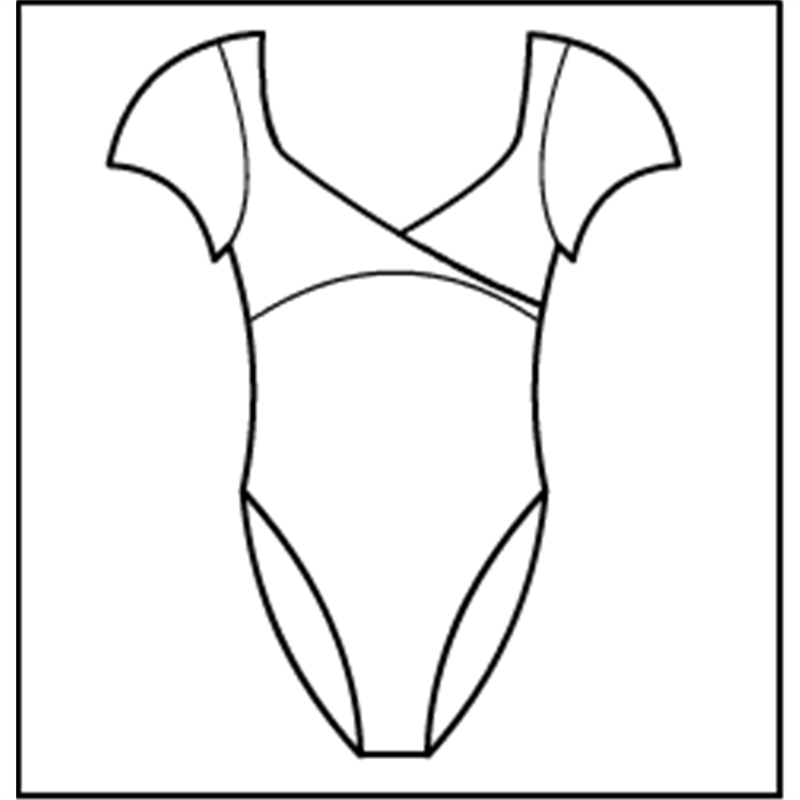 Cross Front Cap Sleeve Leotard by Bal Togs : 3102-8102, On Stage ...